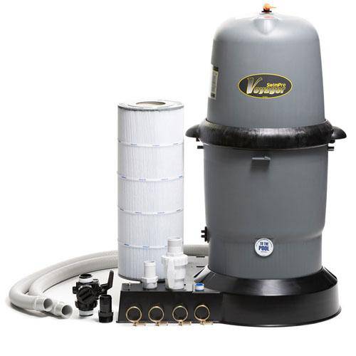 150 Swimpro Element Filter W/ Tank, Base, Cartridge, Fittings, & Hoses ...