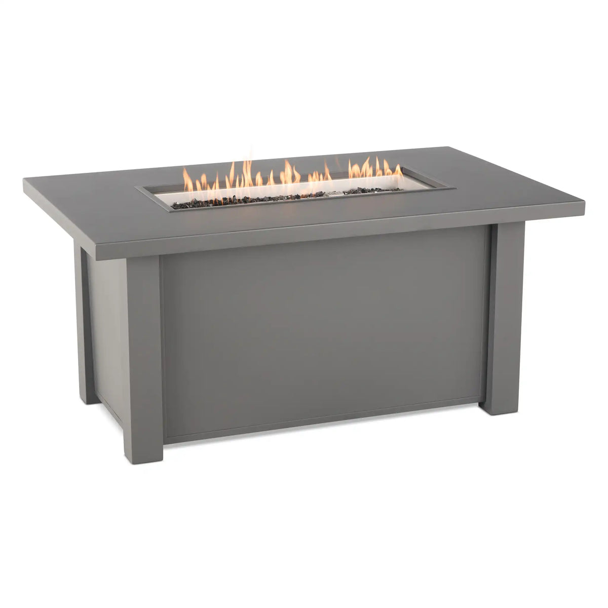 32"x50" Graphite Fire Table W/ Lid | The Great Escape