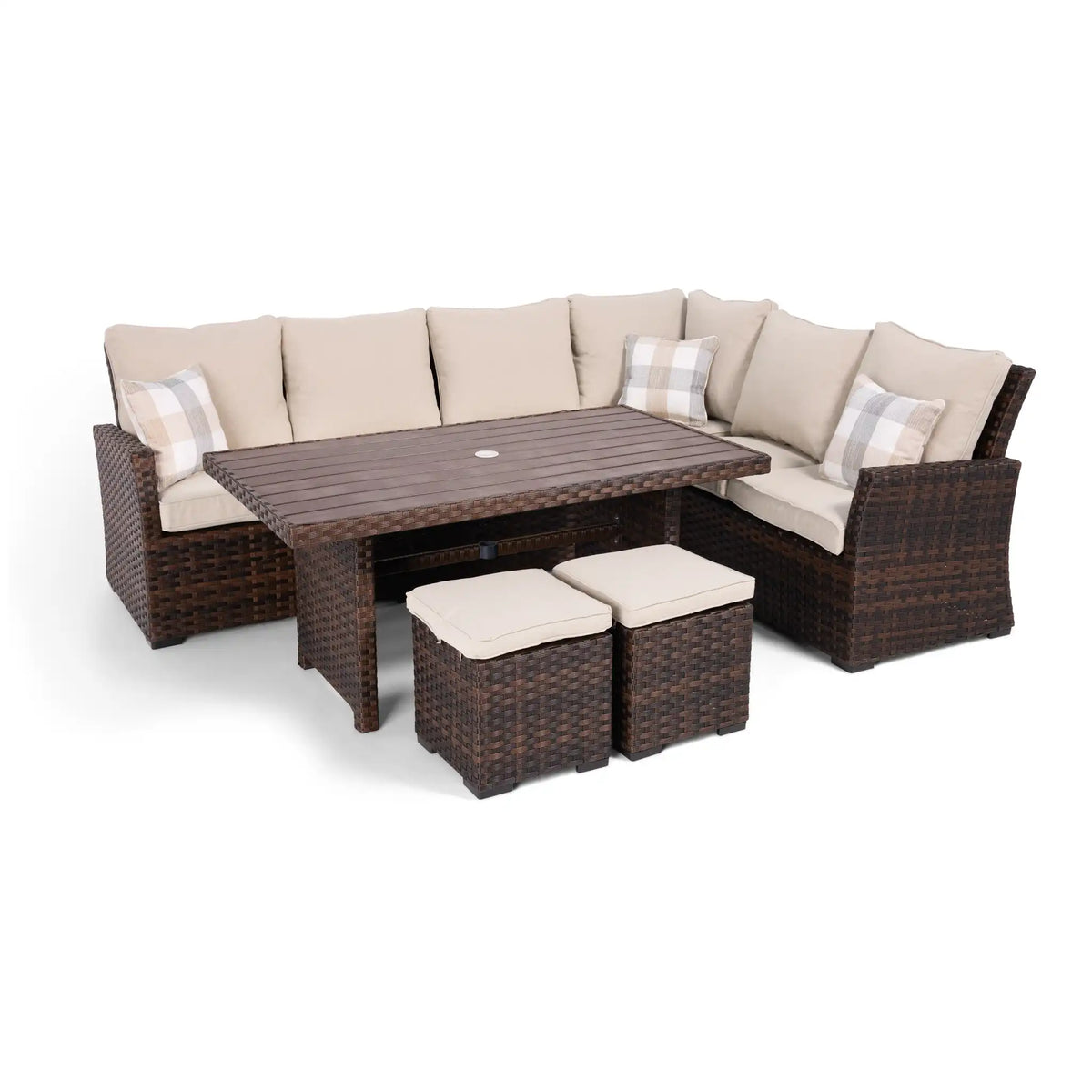 Arcadia Brown 5 Piece Sectional Group — The Great Escape