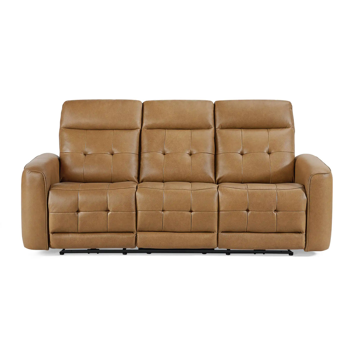 Cole Brown Dual Power Leather Sofa — The Great Escape