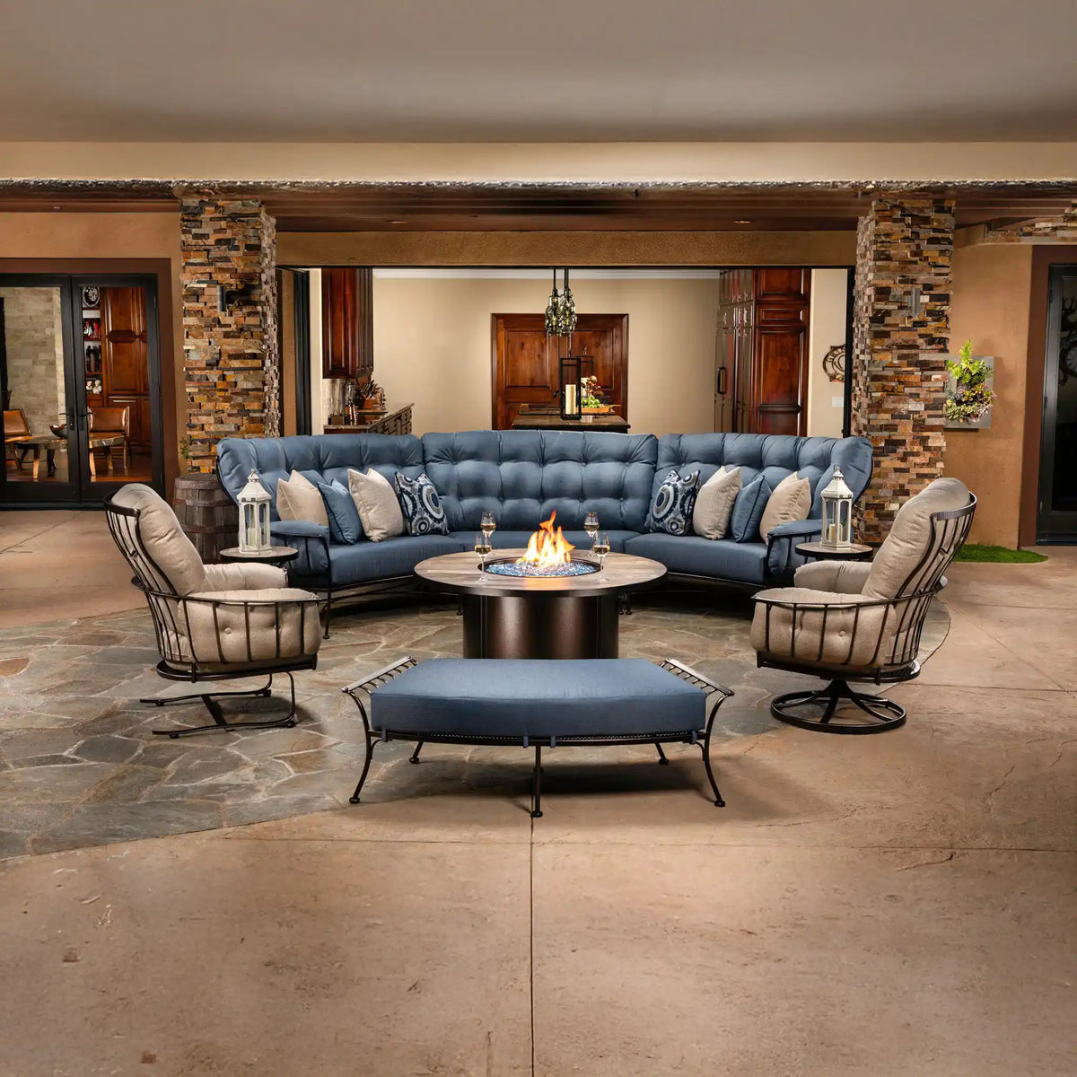 Monterra 4 Piece Curved Sectional Group | The Great Escape