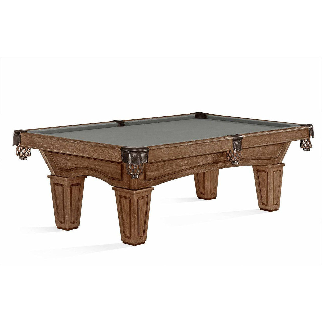 7' Brunswick Allenton Pool Table W/ Tapered Legs - Dark Rustic Brown ...