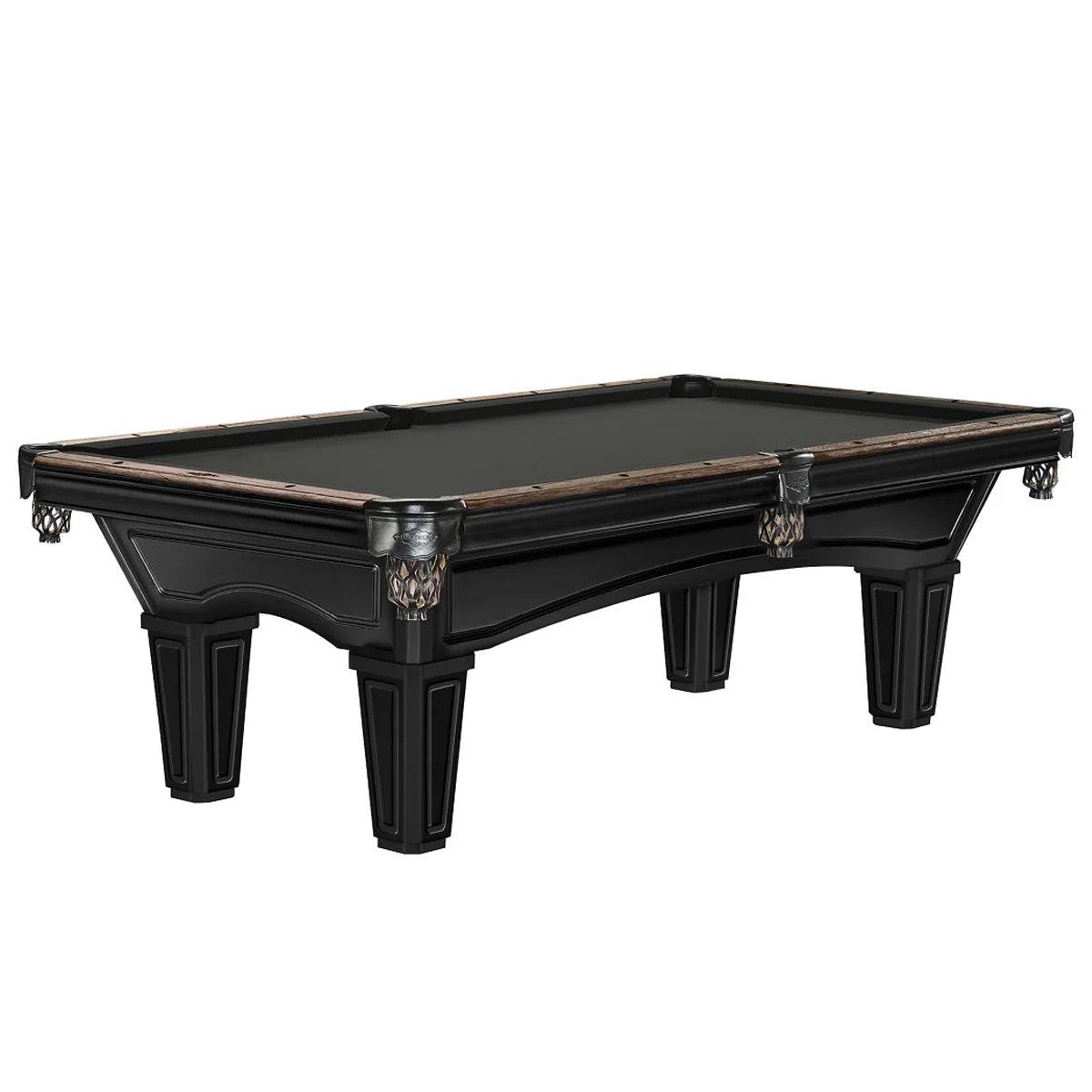 8' Brunswick Glenwood Pool Table Matte Black/Coffee - Tapered Leg | The ...