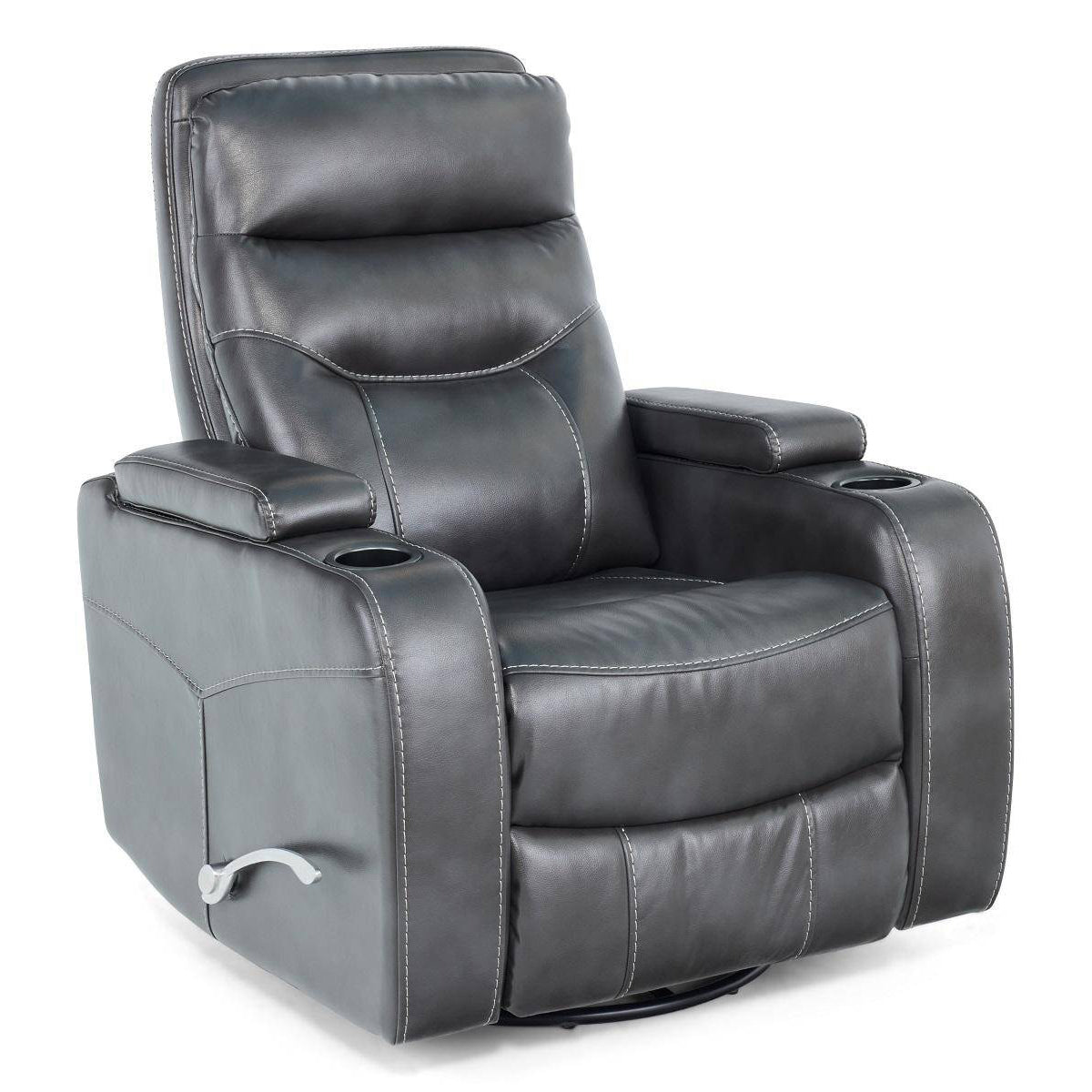 Jordyn Grey Swivel Rocker Recliner — The Great Escape