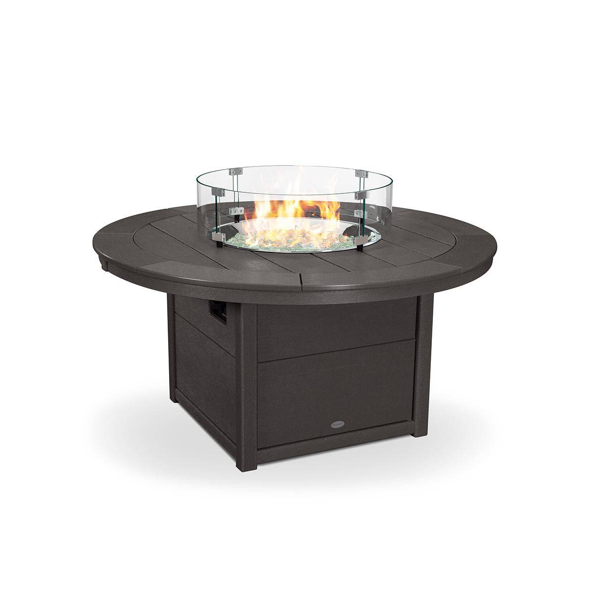 48" Round Fire Pit Table W/ Vintage Finish — The Great Escape