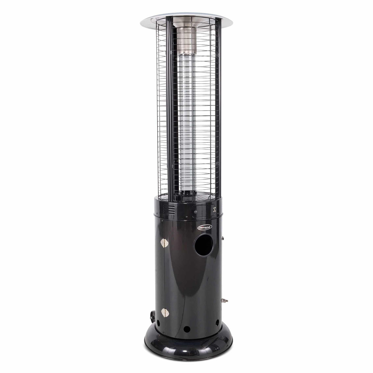 Commercial Round Glass Tube 40K BTU Patio Heater- Black — The Great Escape